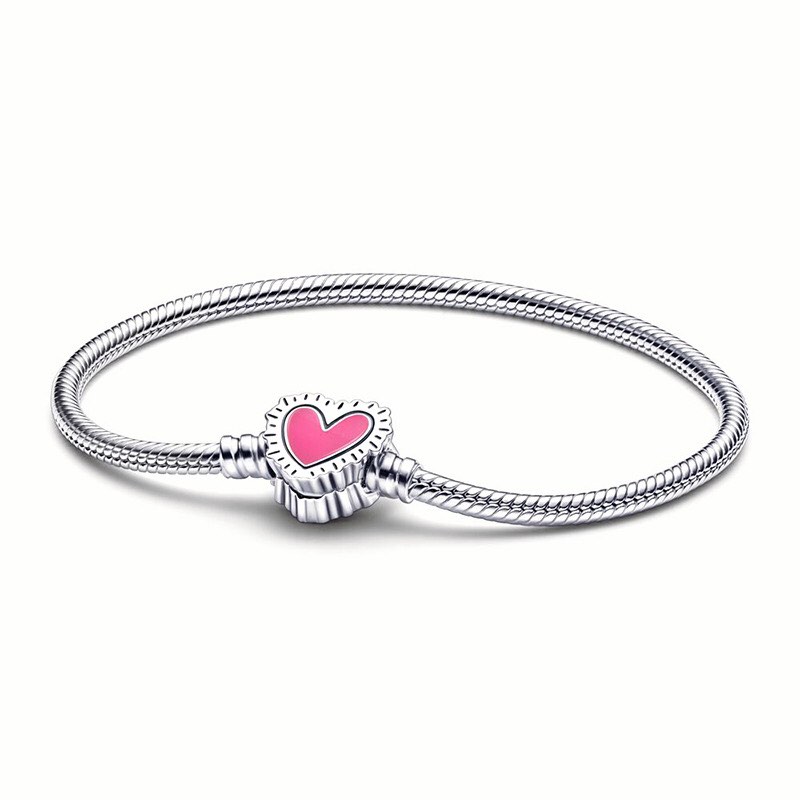 Original Pandora Keith Haring Moments Radiant Heart Snake Chain ...