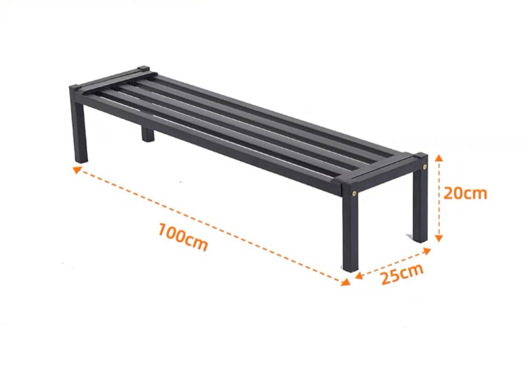 Outdoor Metal Plant Rack 100cm (Black), Furniture & Home Living ...