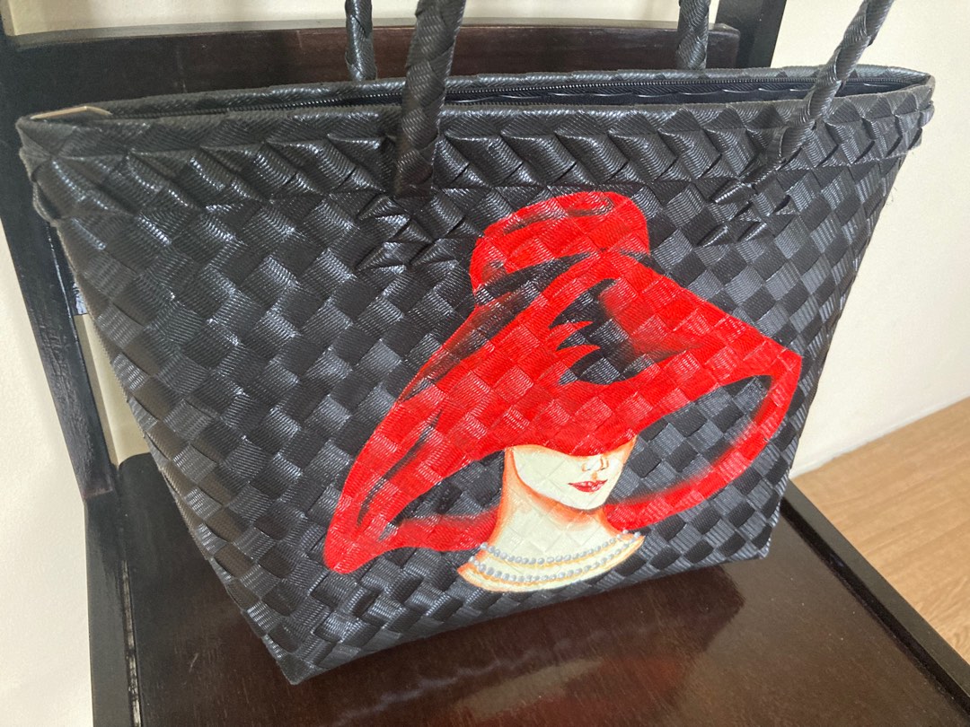 RUSH SALE Painted bayong bag, Women's Fashion, Bags & Wallets, Tote ...