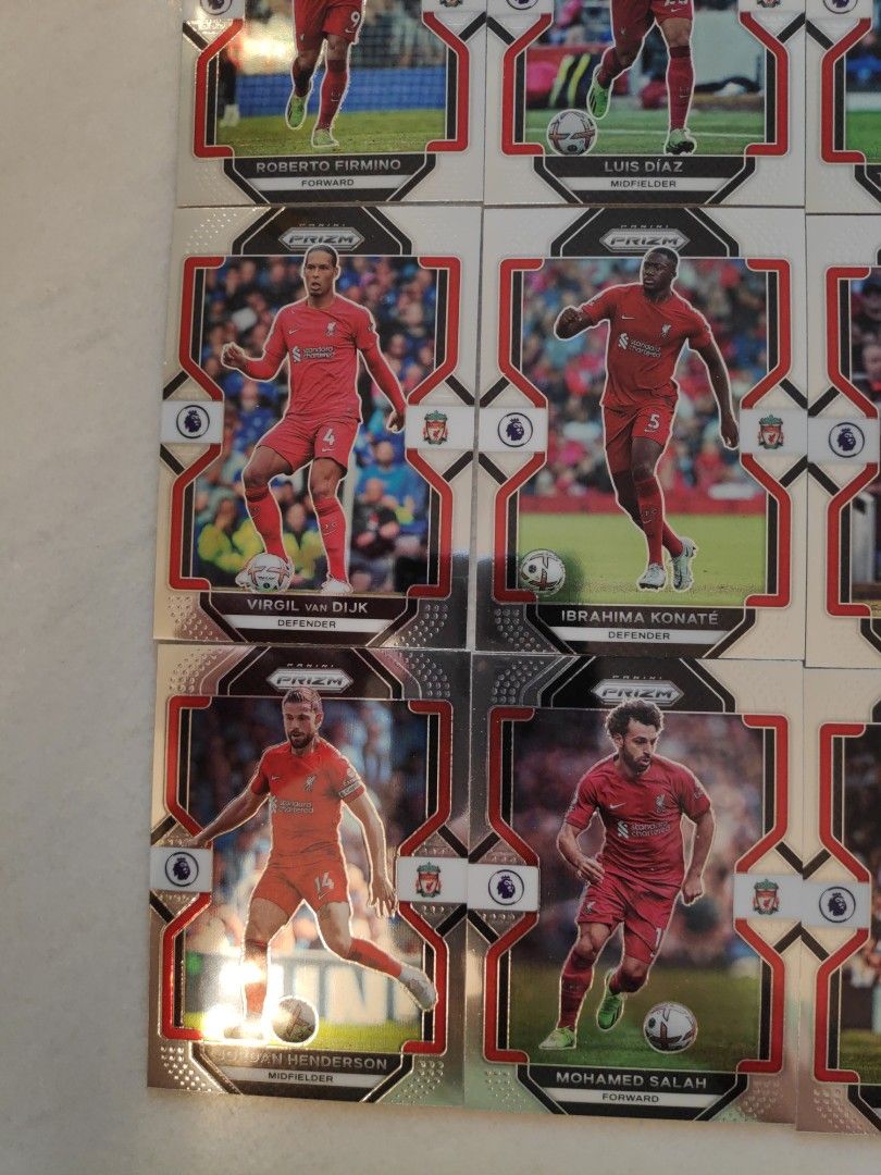Panini Prizm English Premier League Soccer Cards Liverpool Set Salah ... Panini Prizm English Premier League Soccer Cards Liverpool Set Salah ...