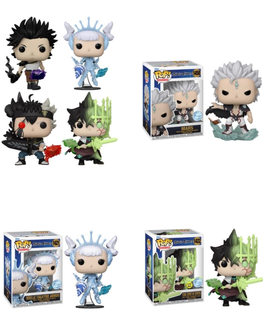 [PO] Black Clover Funko Pop (Yuno| Noelle | Asta | Yami | Mars), Hobbies & Toys, Toys & Games on ...