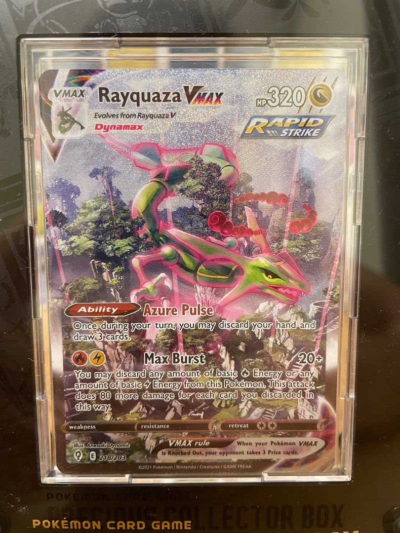 Pokemon Card - Rayquaza VMAX Alt Art, 興趣及遊戲, 玩具 & 遊戲類 - Carousell