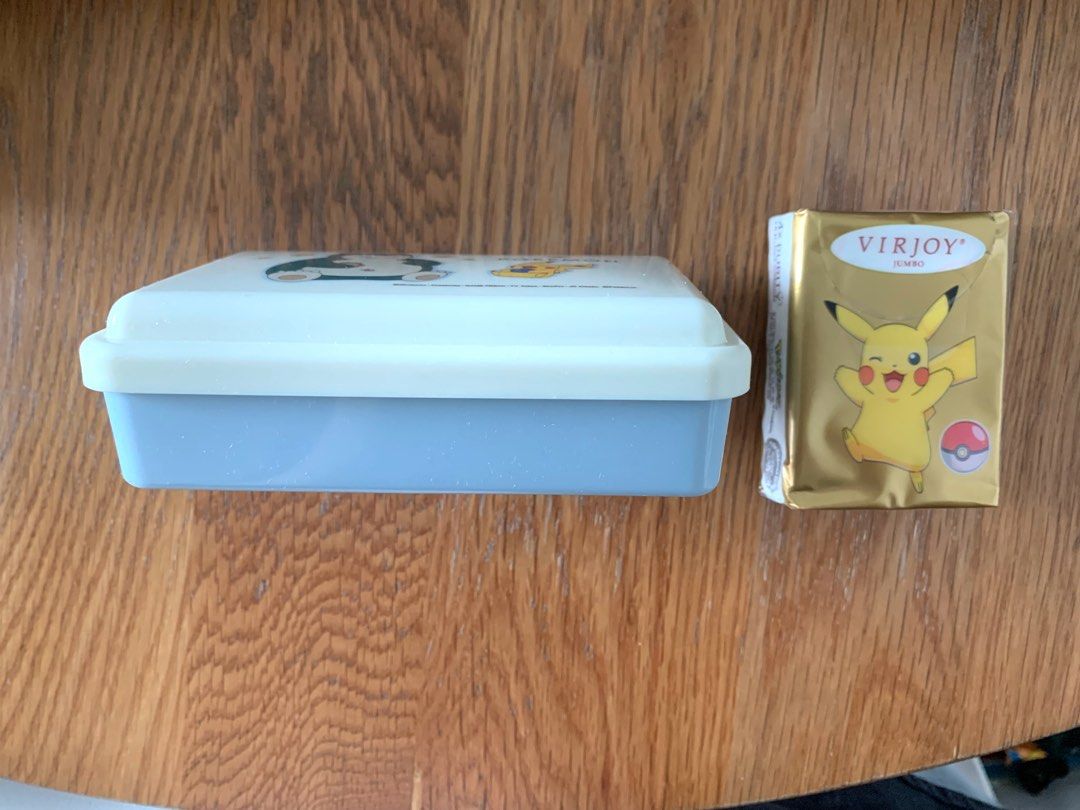 Pokemon Snorlax snacks box 小息用 餐盒 日本製 比卡超 卡比獸 零食盒仔, 傢俬＆家居, 廚具和餐具, 其他廚具和 ...