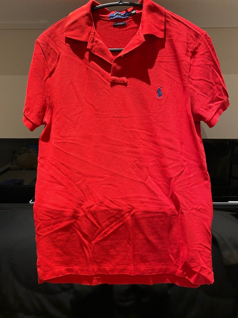 Polo Ralph Lauren Red Polo T Shirt, Men's Fashion, Tops & Sets, Tshirts & Polo Shirts on Carousell