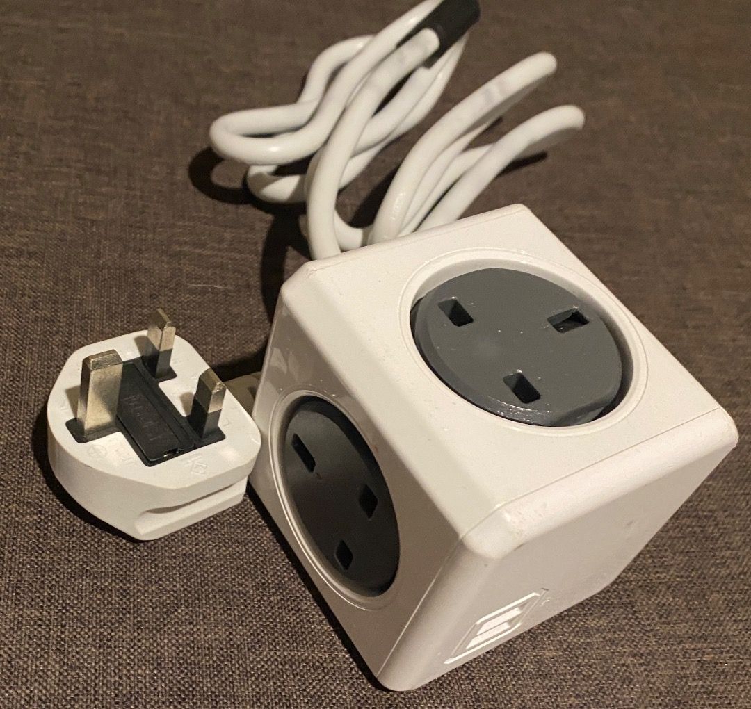 Powercube 3-way plus 2 USB extension adapter, TV & Home Appliances ...
