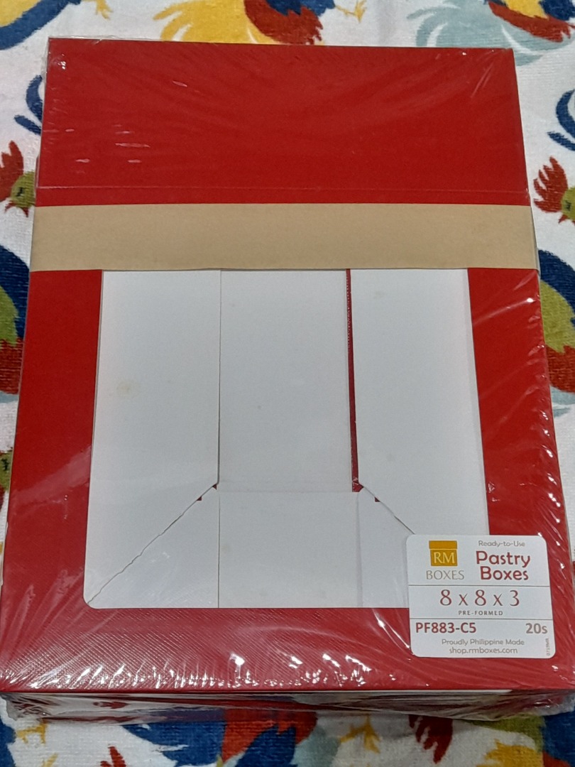 Preformed Pastry Boxes 20's Deep Red Color (from RM BOXES), Furniture ...