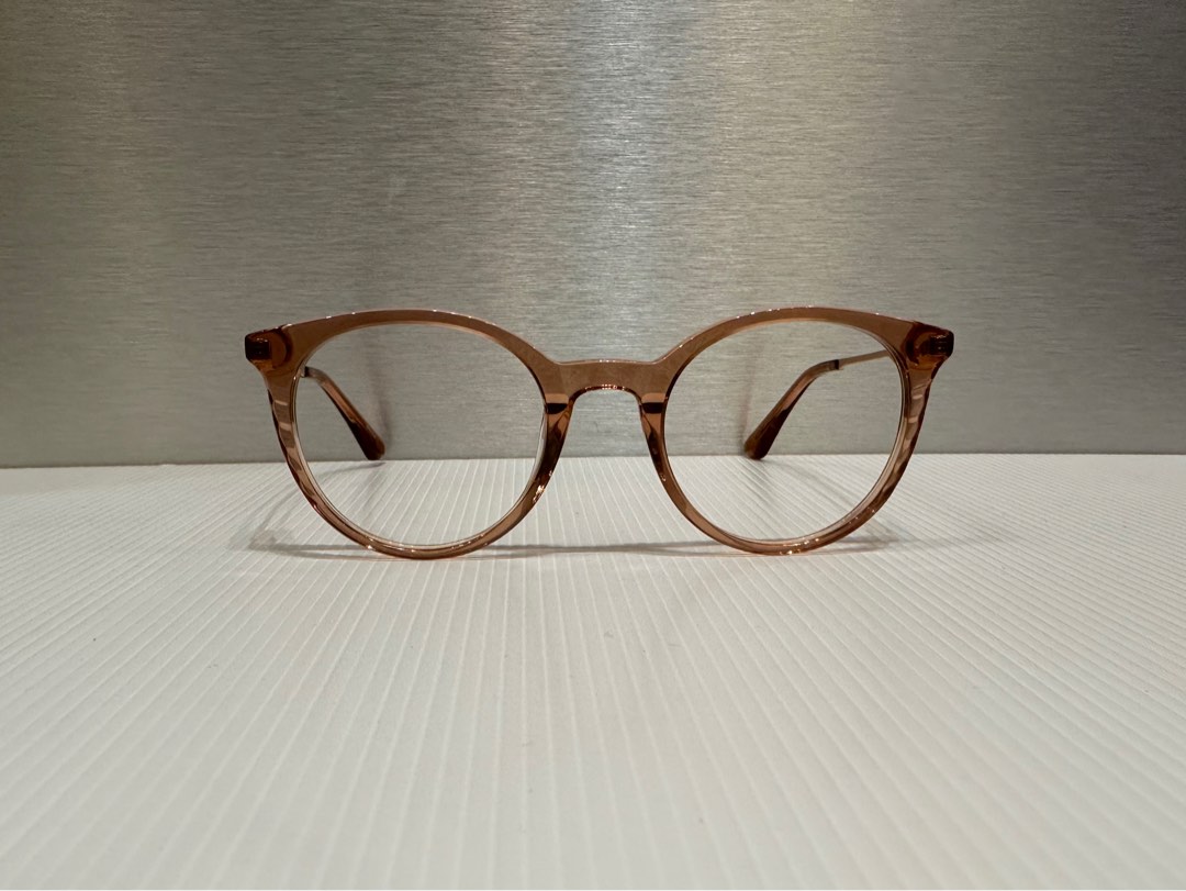 Premium translucent brown acetate frame with rosegold temples, Women's ...