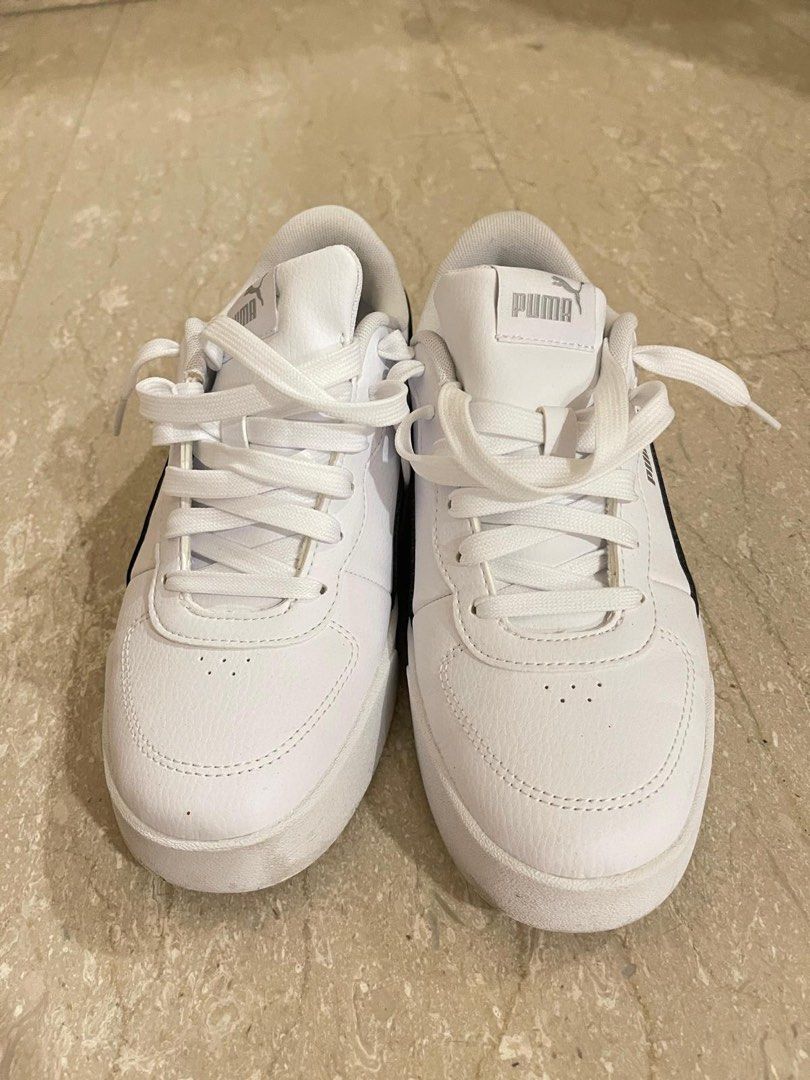 Puma White Sneakers, Women's Fashion, Footwear, Sneakers on Carousell