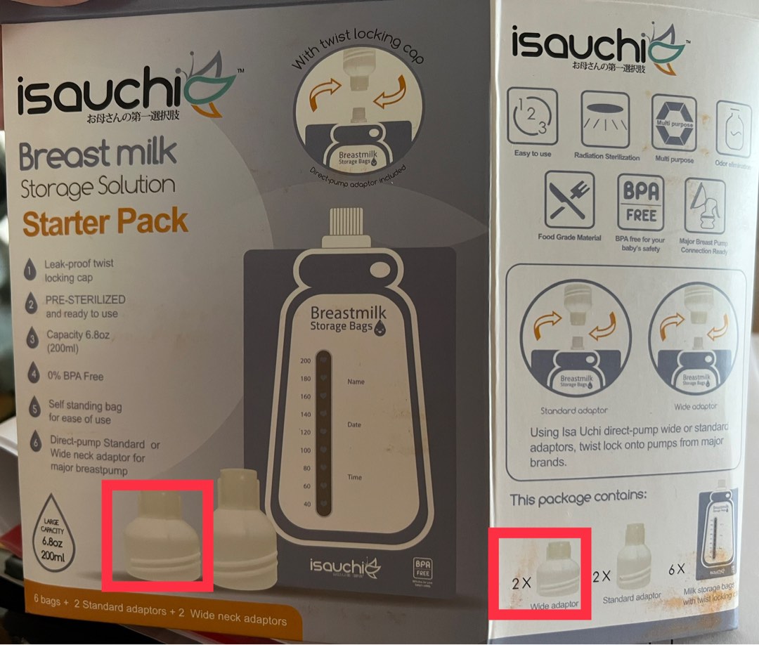 Pump to bag adapter (Bigger opening), Babies & Kids, Nursing & Feeding ...