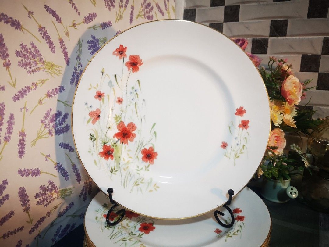 Queen Anne Carmina Poppy Dinner Plate, Furniture & Home Living ...
