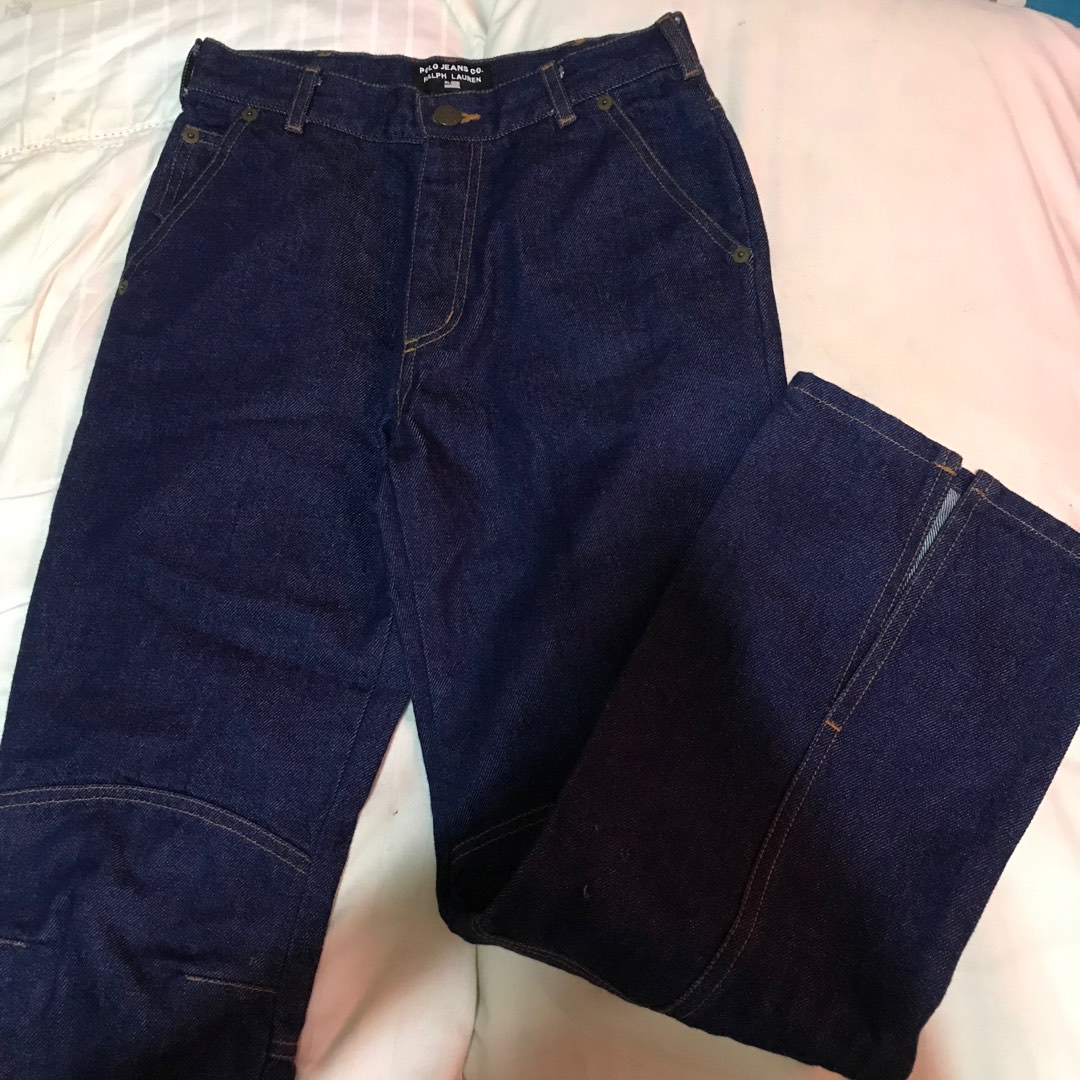 Ralph Lauren Deep Blue Denim High Waisted Jeans w/ End Slit on Carousell