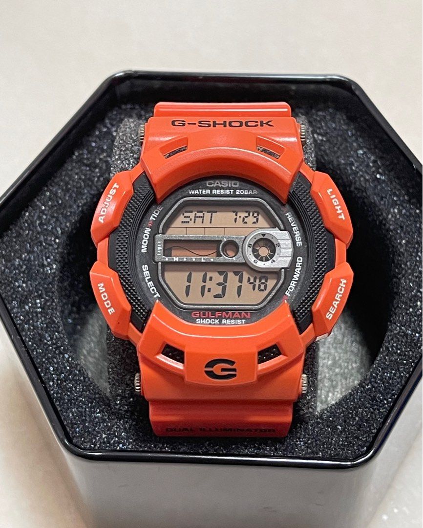 RARE G-Shock Gulfman Orange GW-9100R-4, Men's Fashion, Watches ...