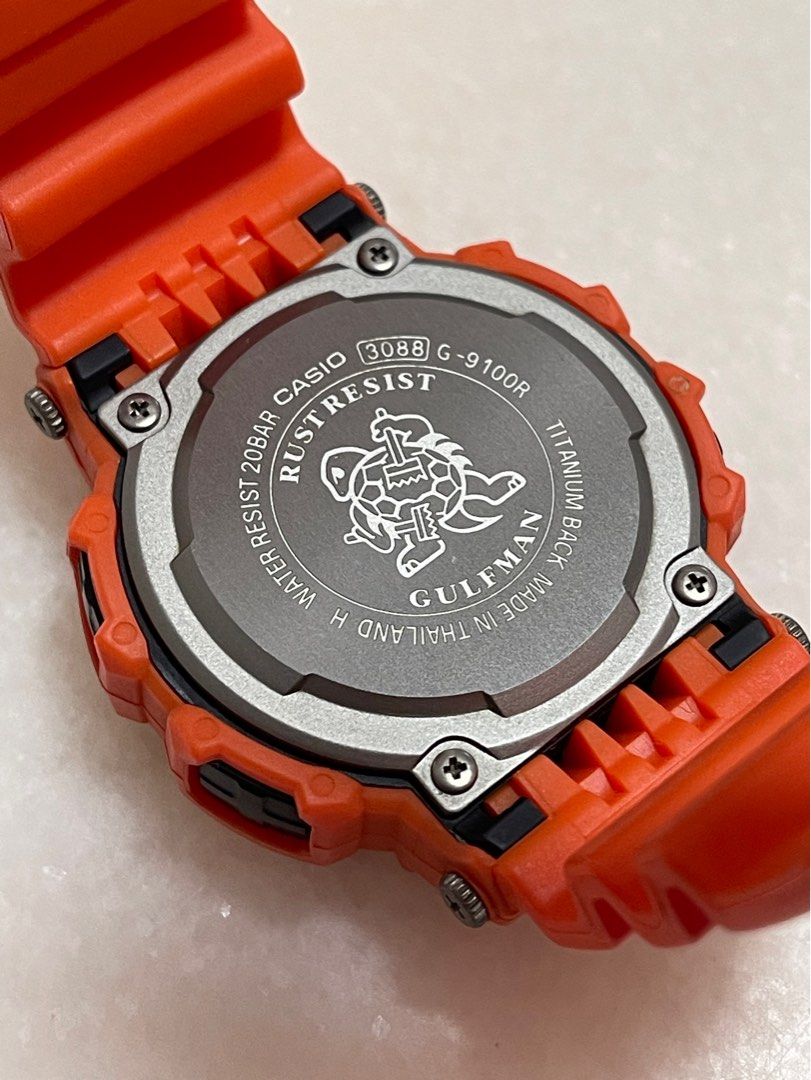 RARE G-Shock Gulfman Orange GW-9100R-4, Men's Fashion, Watches ...