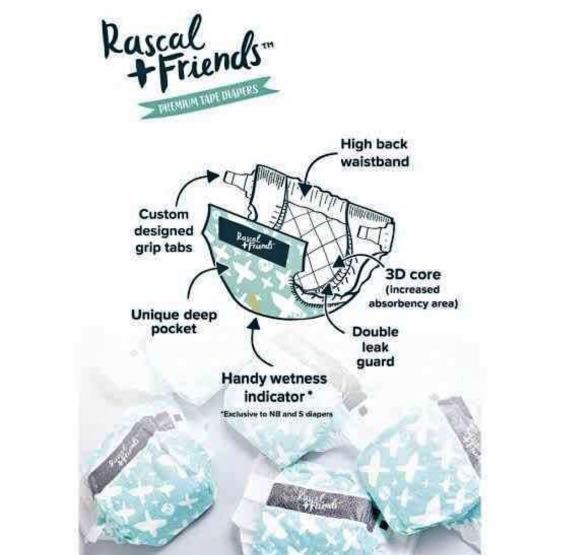 Rascal & Friend Premium Diaper (TAPED) on Carousell