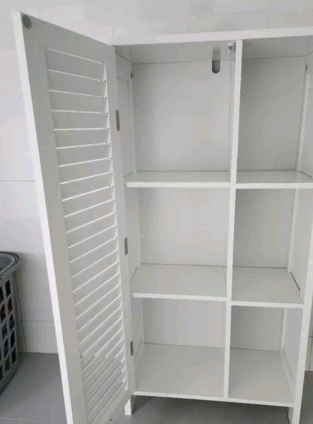 [SELF DIY ASSEMBLE REQUIRED] Subuy White Storage Cabinet with ...