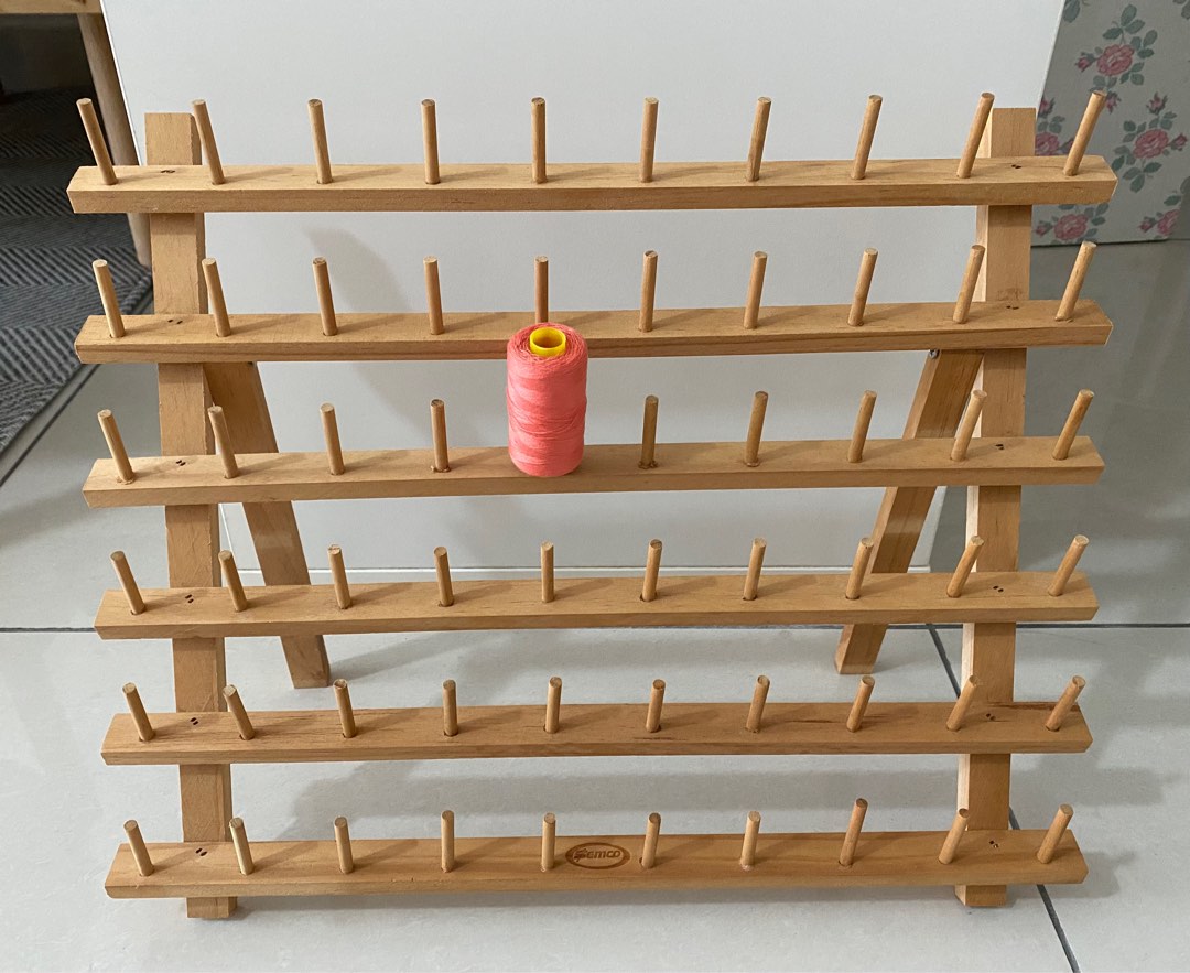 SEMCO Wooden Thread Holder/Organizer , 60 spools, Hobbies & Toys ...
