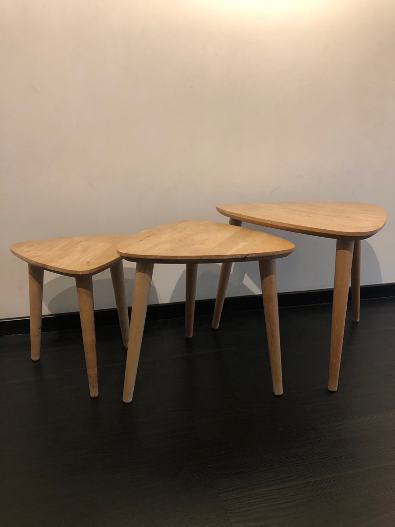 Set of 3 side coffee tables, Furniture & Home Living, Furniture, Tables ...