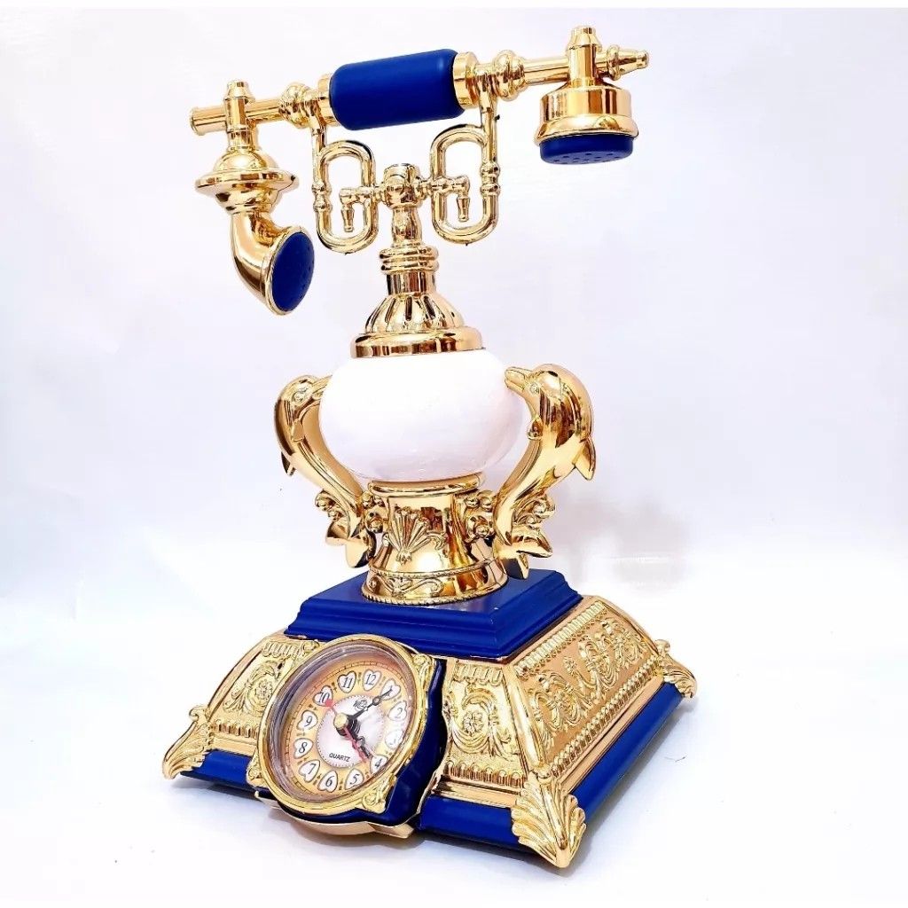 Sewa rental Retro Telephone shape lamp clock Vintage clock with lamp ...