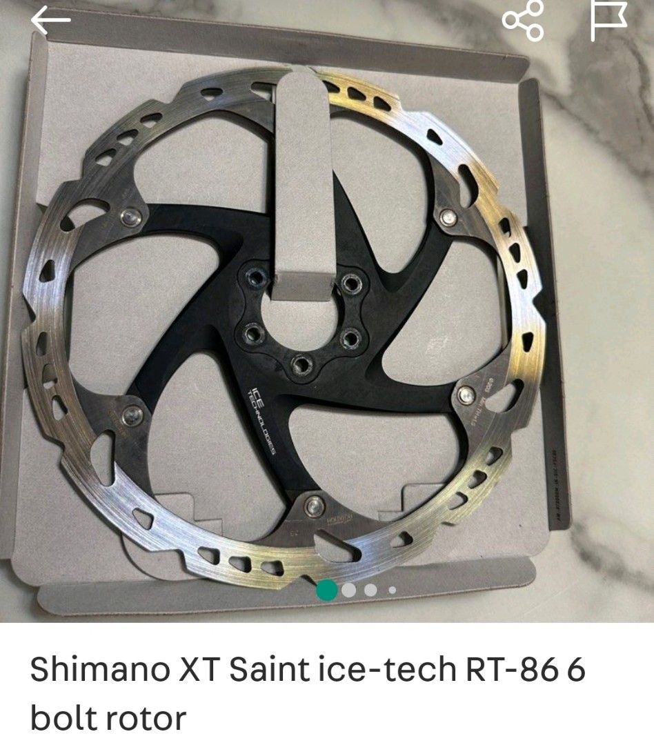 Shimano XT Saint Ice tech Rotor 180mm, Sports Equipment, Bicycles ...