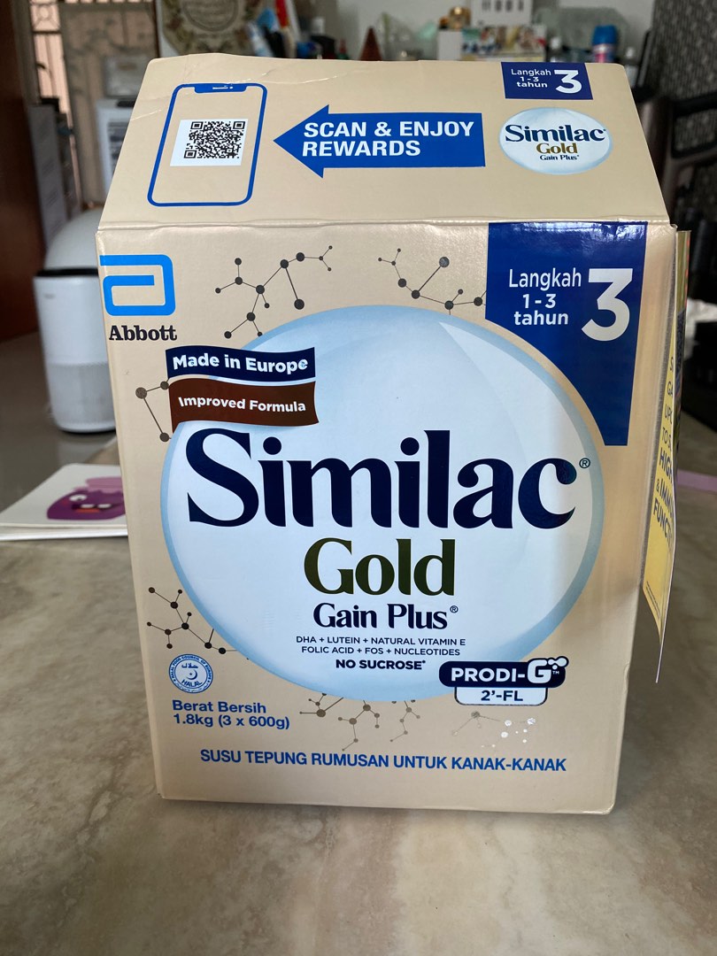 Similac Gold Gain Plus Stage 3 formula milk, Babies & Kids, Nursing & Feeding, Breastfeeding ...