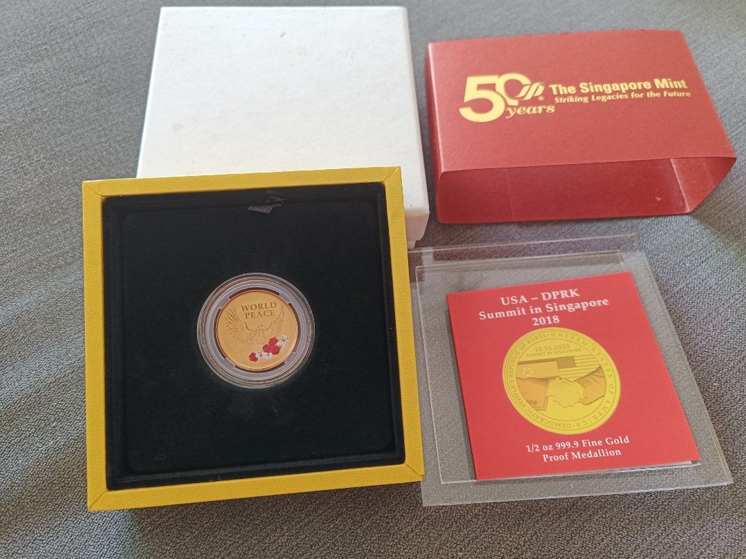 Singapore Gold Proof Medallion, Hobbies & Toys, Memorabilia ...