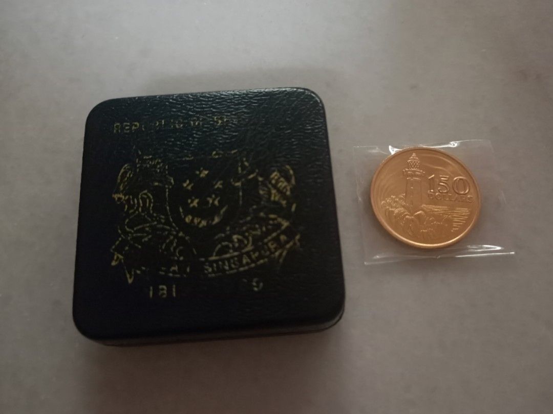 Singapore Lighthouse 150th Anniversary Commerative Old Gold Coin ...