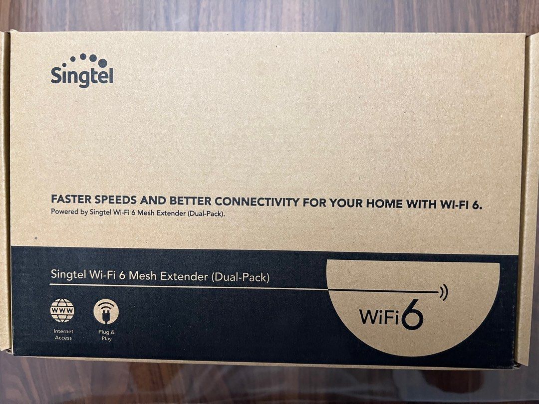 Singtel WiFi 6 Mesh Extender Dual Pack, Computers & Tech, Office ...
