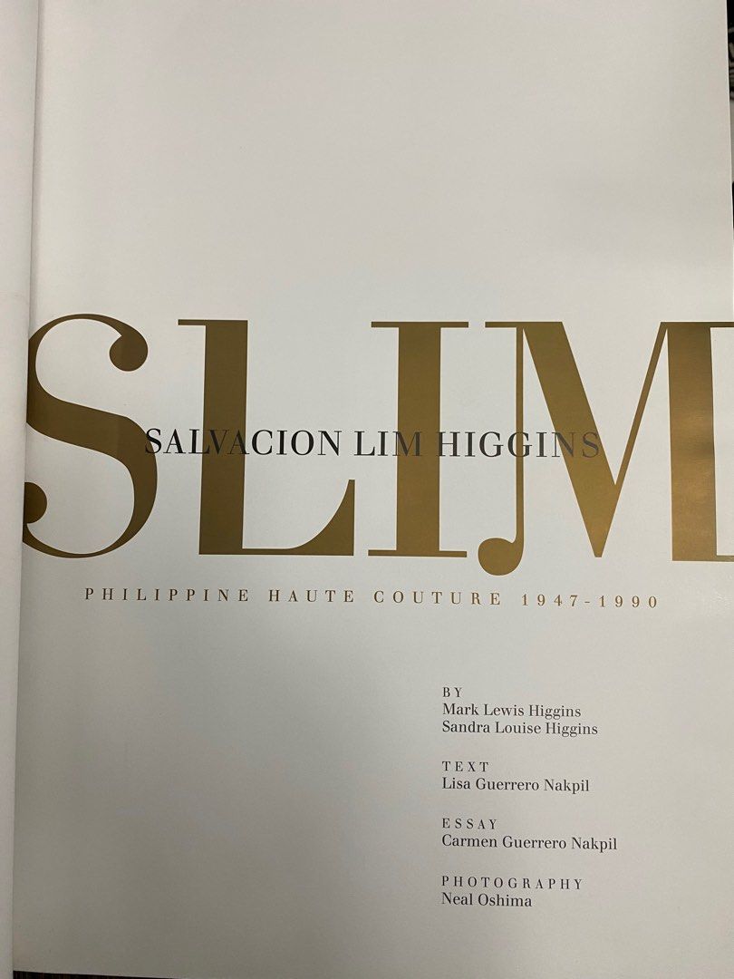 SLIM by Salvacion Lim Higgins coffee table book, Hobbies & Toys, Books ...