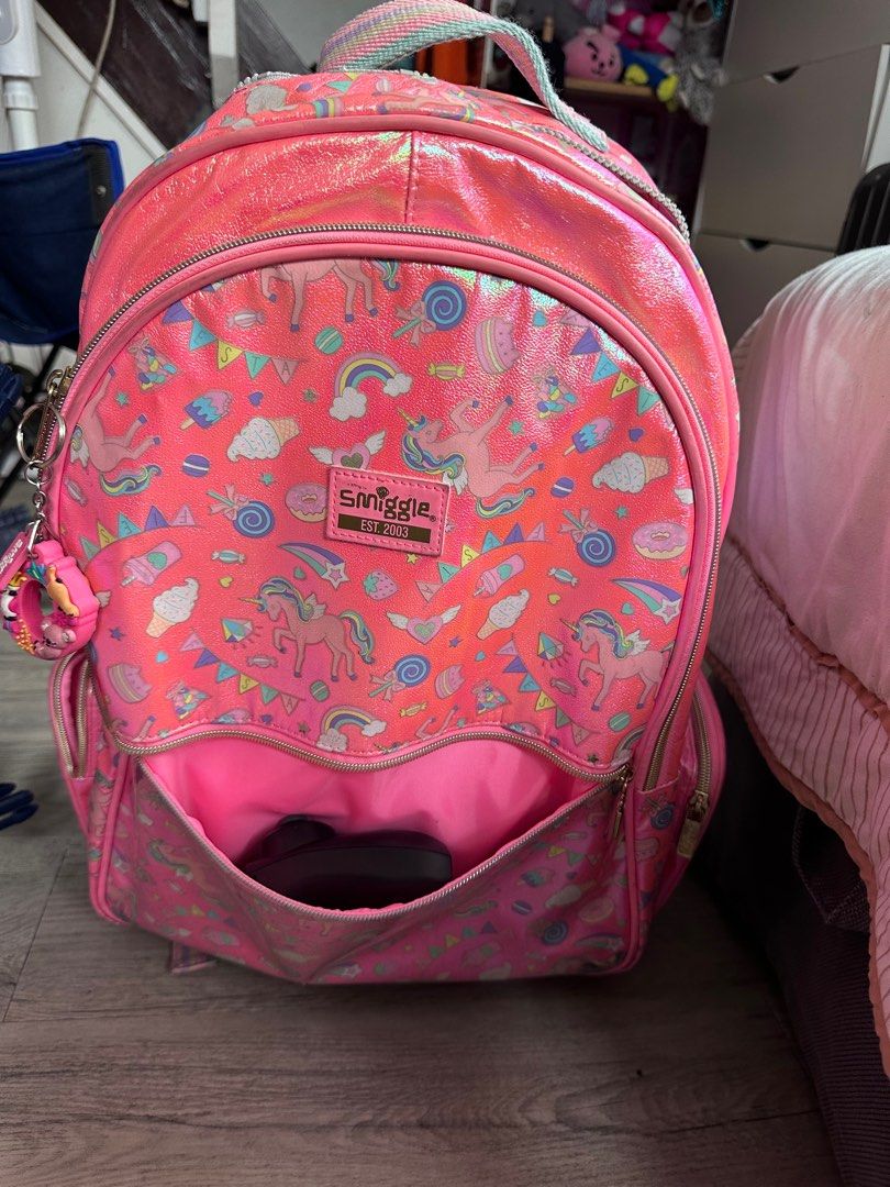 Smiggle Trolley School Bag pink on Carousell