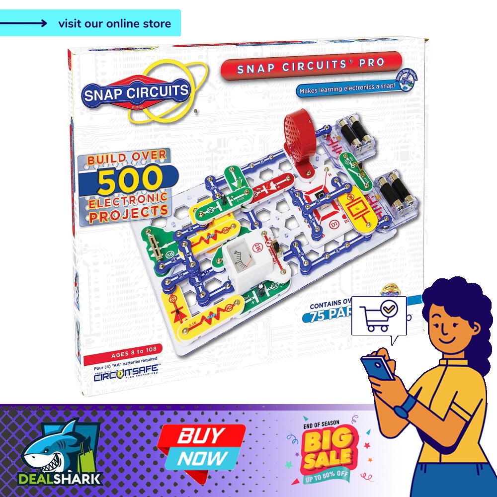 Snap Circuits PRO SC-500 Electronics Discovery Kit, Hobbies & Toys ...