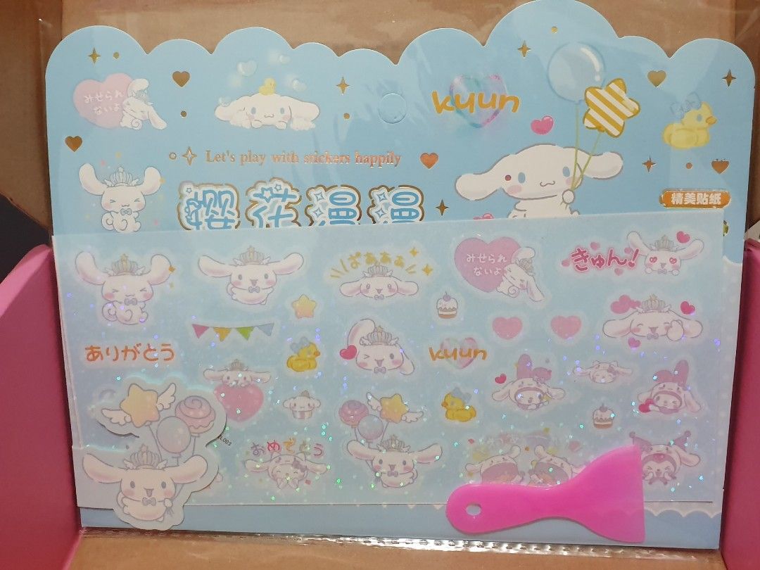 Sticker holo cinamorol, Buku & Alat Tulis, Alat Tulis di Carousell