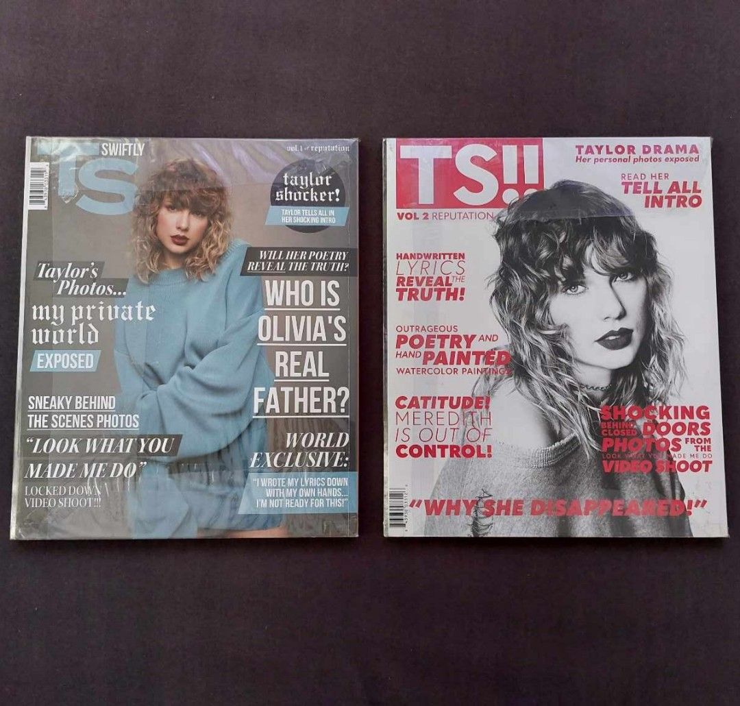 taylor swift - reputation magazines (volume 1 & 2) cd/album, Hobbies ...