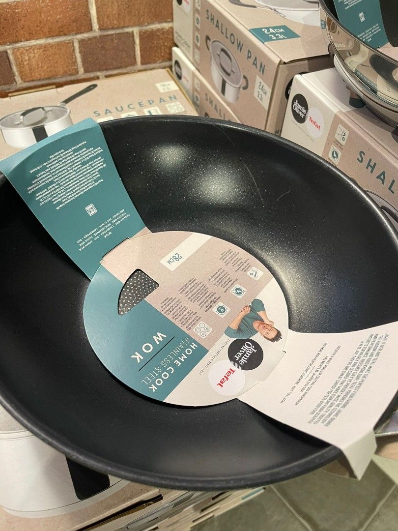 Tefal jamie oliver wok 28cm, Furniture & Home Living, Kitchenware ...