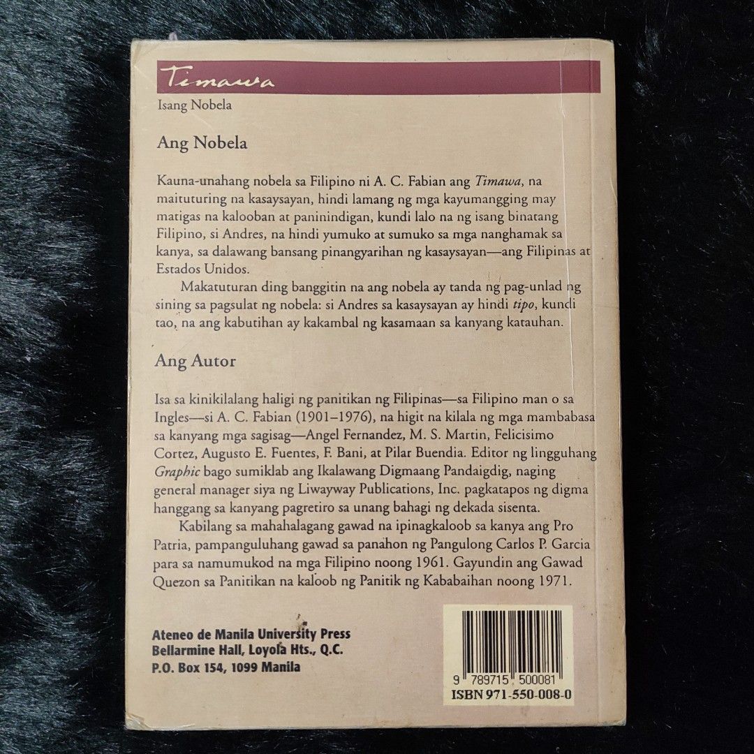 Timawa by A.C. Fabian, Hobbies & Toys, Books & Magazines, Fiction & Non ...