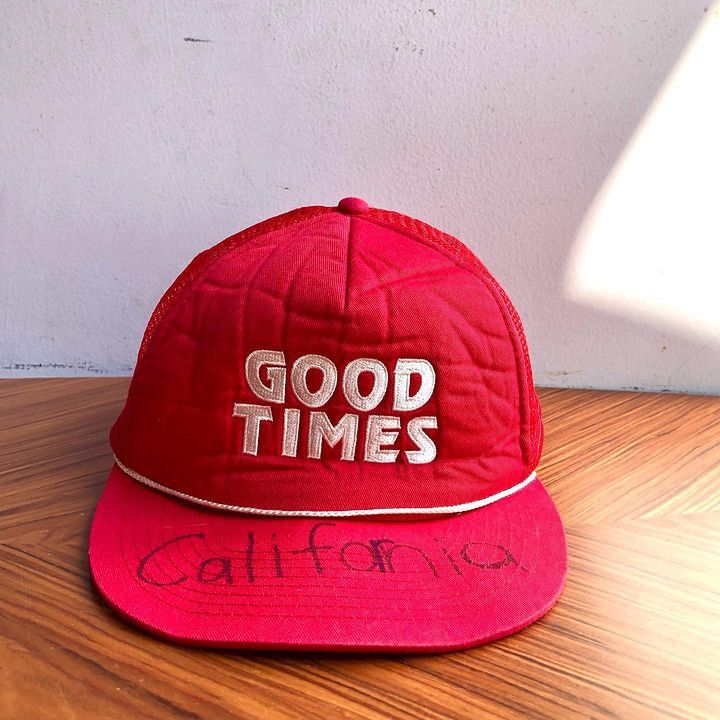 Topi Vintage Golfer Cap Good Times Red Maroon Cap 7 Hole Adjusted Back ...