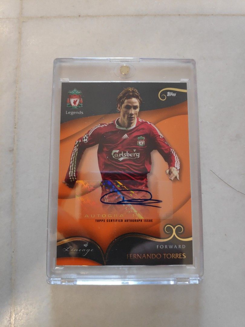 Topps Liverpool lineage Fernando Torres Autograph Numbered to 25 ...