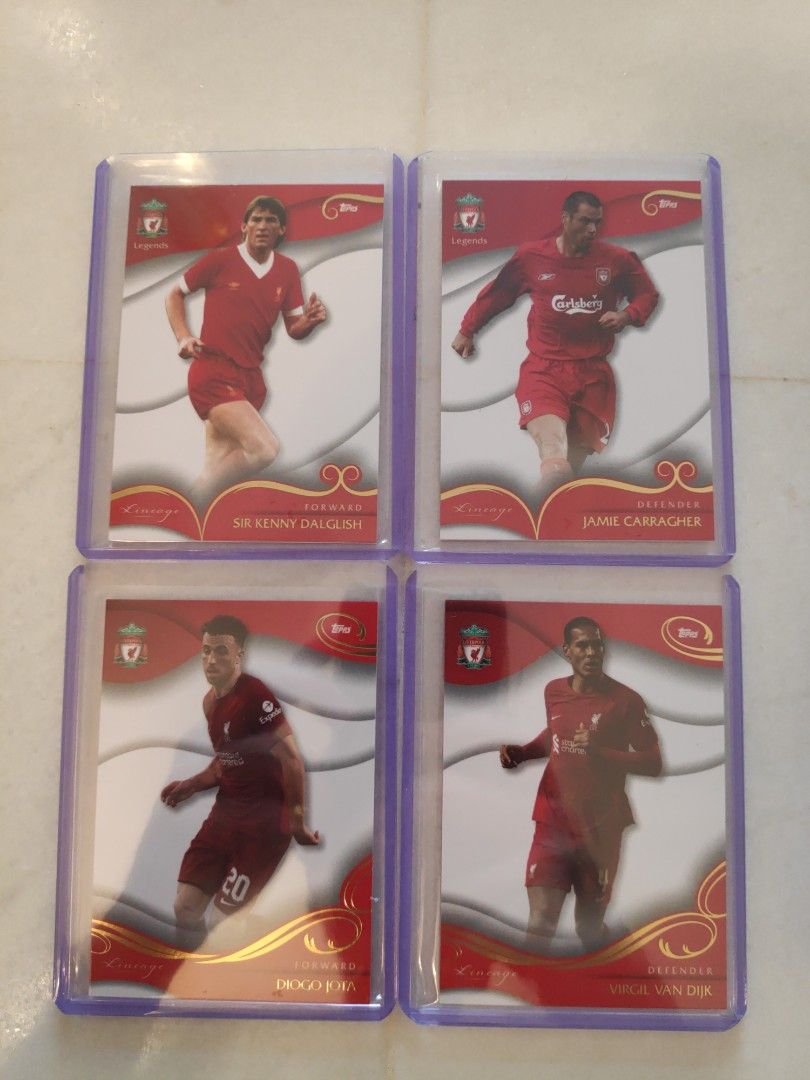 Topps Liverpool lineage Soccer Card Van Dijk Jota Carragher Dalglish ...