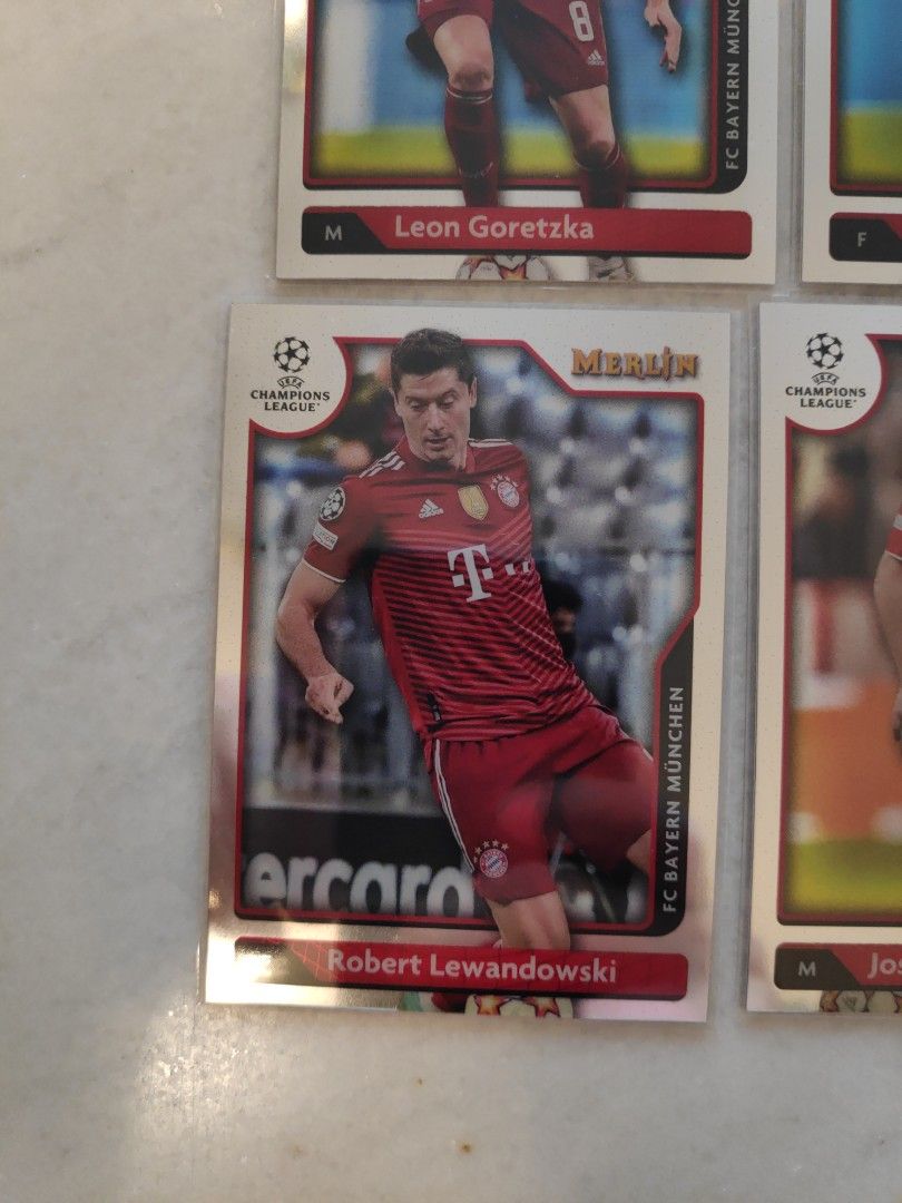 Topps Merlin Bayern Munich Set Soccer Card Lewandowski Musiala Muller ...