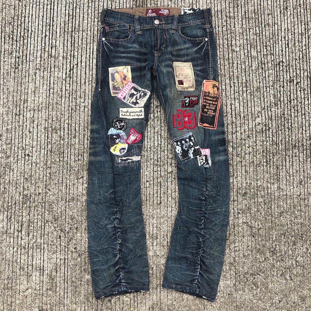 TOUGHJEANS X SID VICIOUS & BAND PATCHES, Men's Fashion, Bottoms, Jeans on Carousell