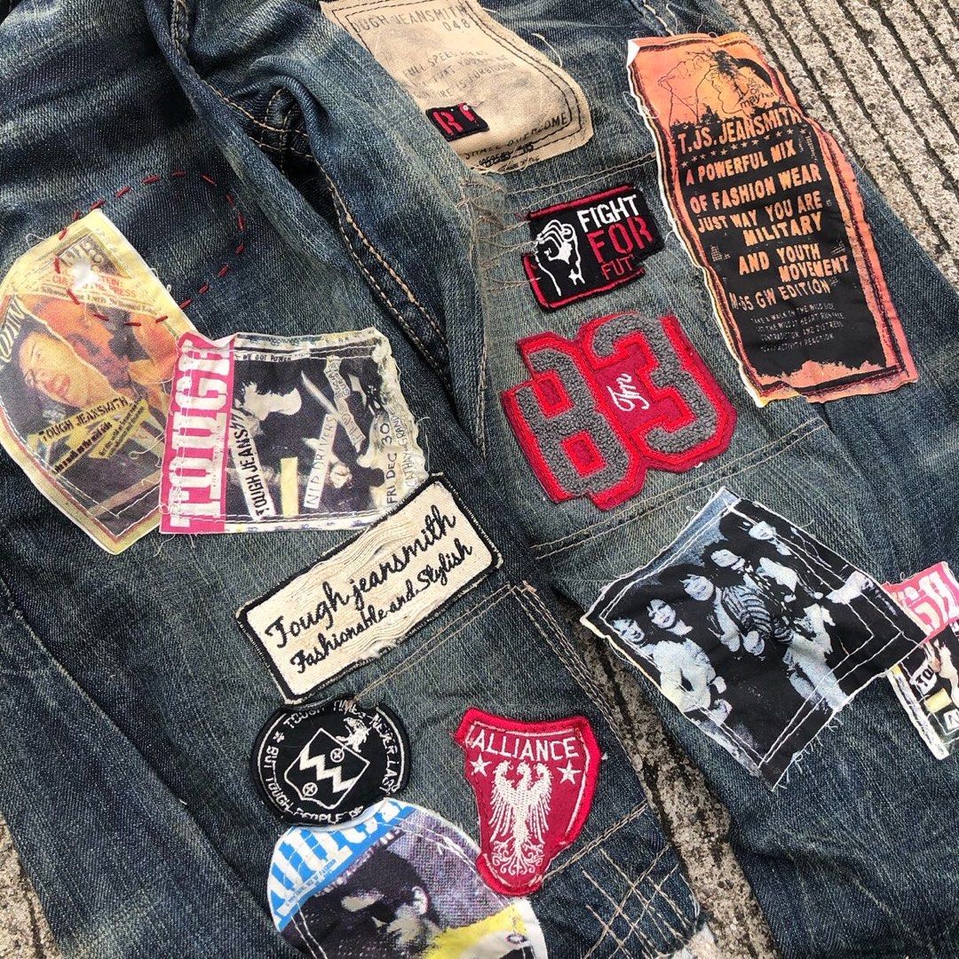 TOUGHJEANS X SID VICIOUS & BAND PATCHES, Men's Fashion, Bottoms, Jeans on Carousell