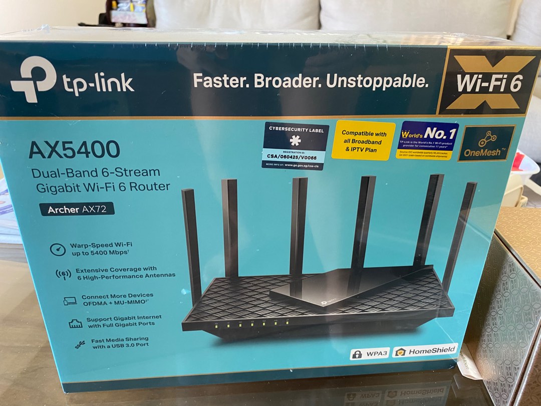 TP Link AX5400 Dual Band Wifi 6 Router, Computers & Tech, Parts ...
