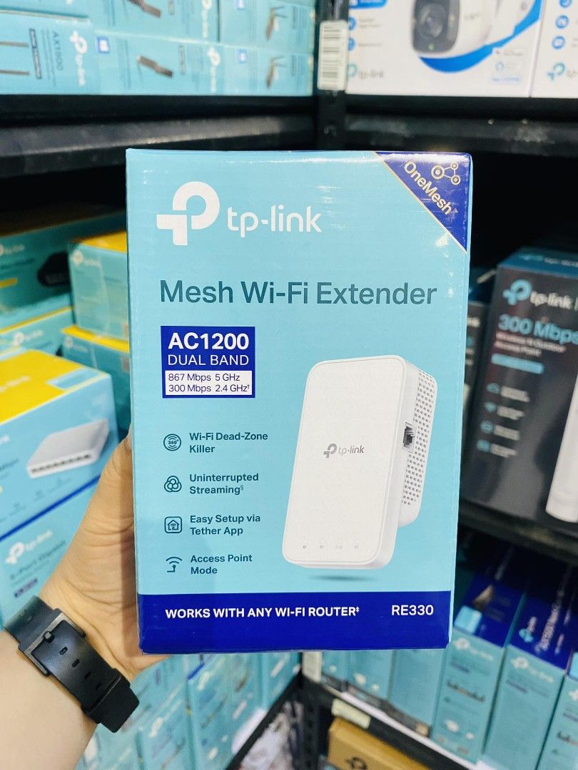 TP-Link RE330 AC1200 Dual Band Mesh Wi-Fi Extender, Computers & Tech ...