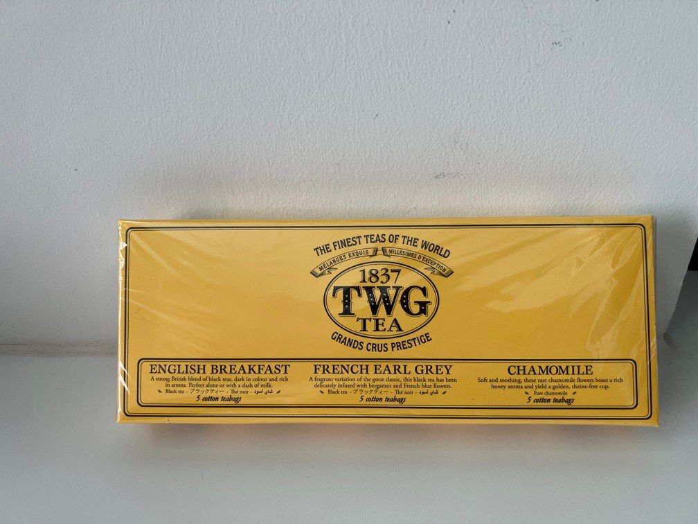 TWG Tea- set of English breakfast, French earl grey, chamomile, Food ...