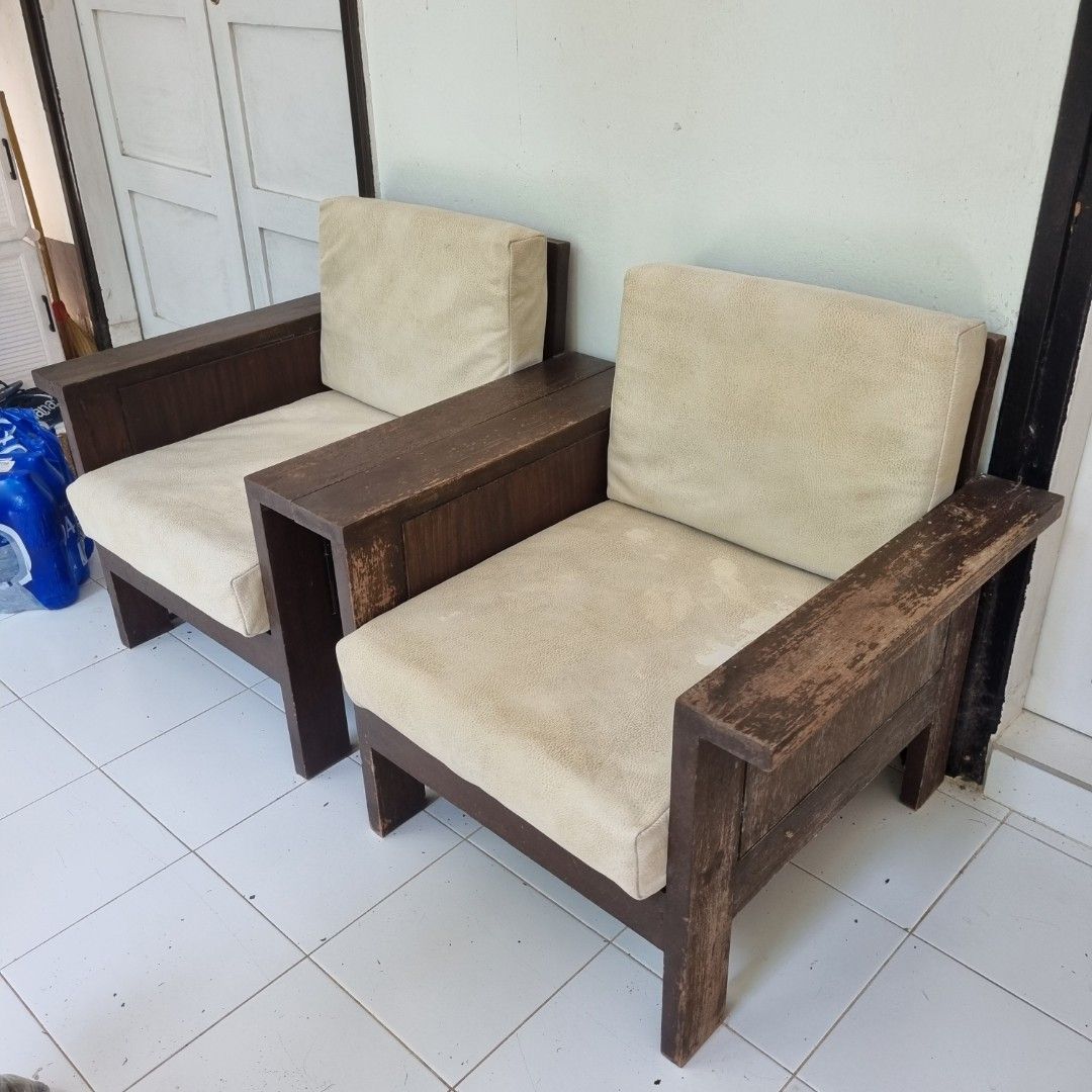 Two solid wood arm chairs, Furniture & Home Living, Furniture, Chairs ...