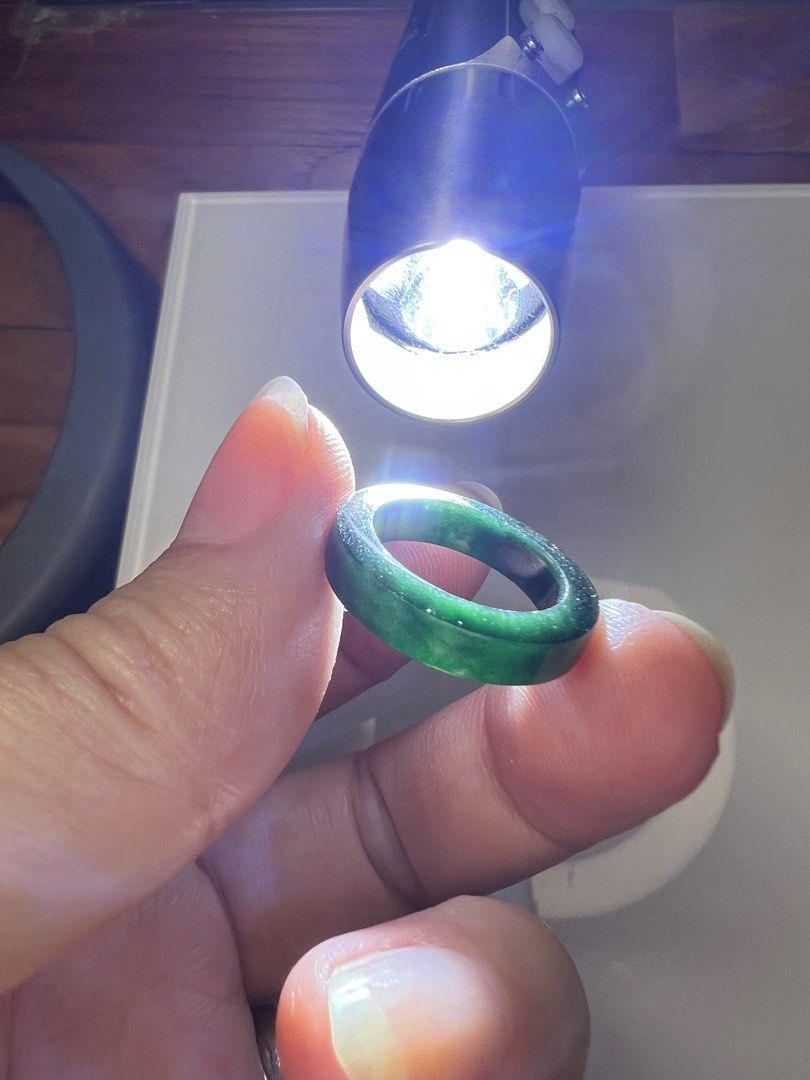 Type A Natural Myanmar Icy Jadeite Ring ( 老兰水）, Women's Fashion, Jewelry & Organisers, Rings on ...