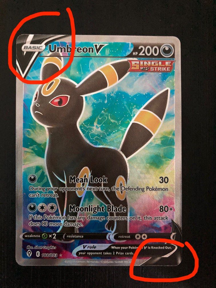 Umbreon V Full Art Evolving Skies, Hobbies & Toys, Toys & Games on ...