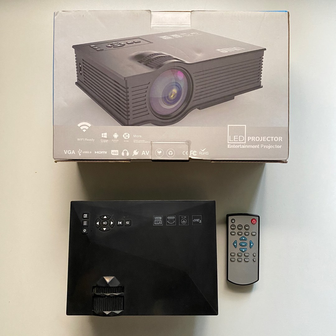 UNIC UC68 Mini Wifi Projector Portable 1080p, TV & Home Appliances, TV ...