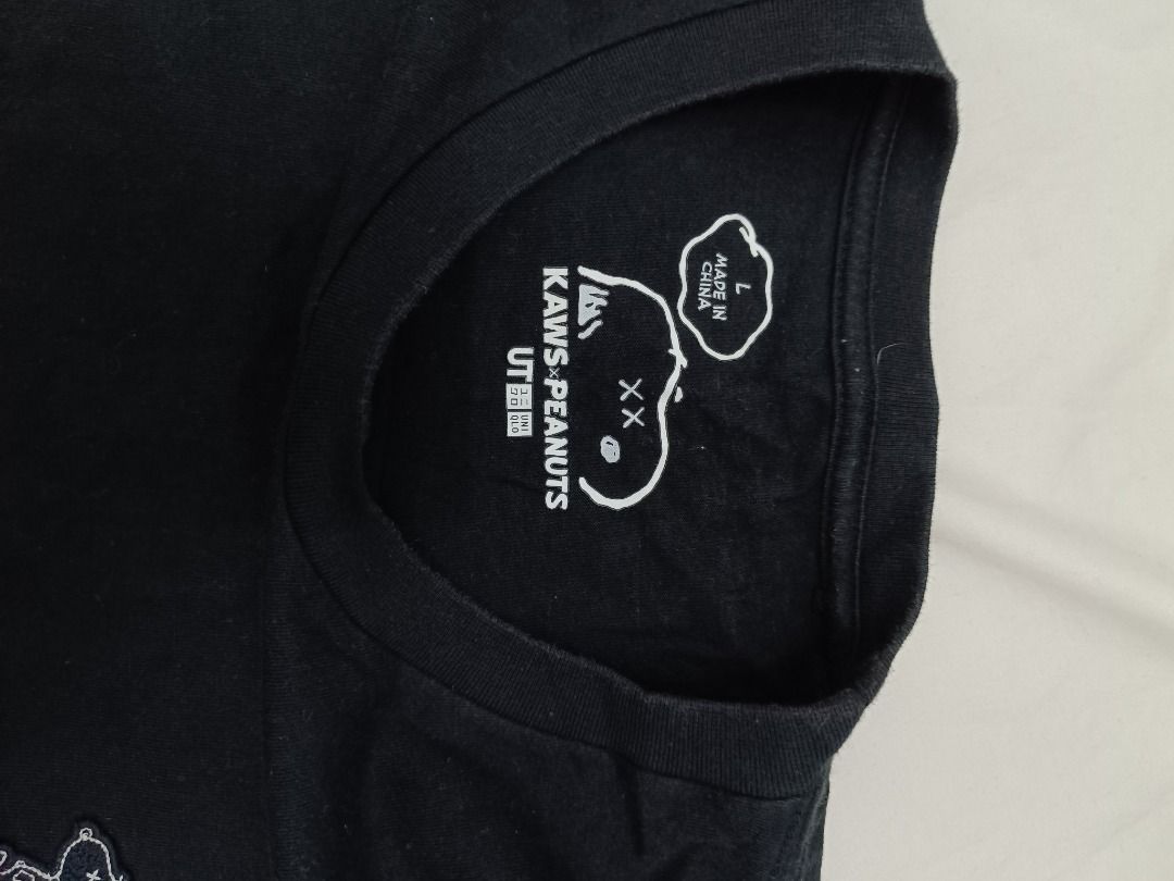 Uniqlo KAWS x Peanut Snoopy UT Cute Black Tshirt on Carousell