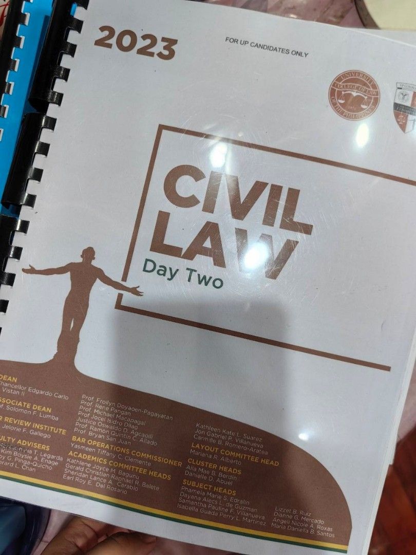 UP BOC 2023 Civil Law, Hobbies & Toys, Books & Magazines, Textbooks on ...