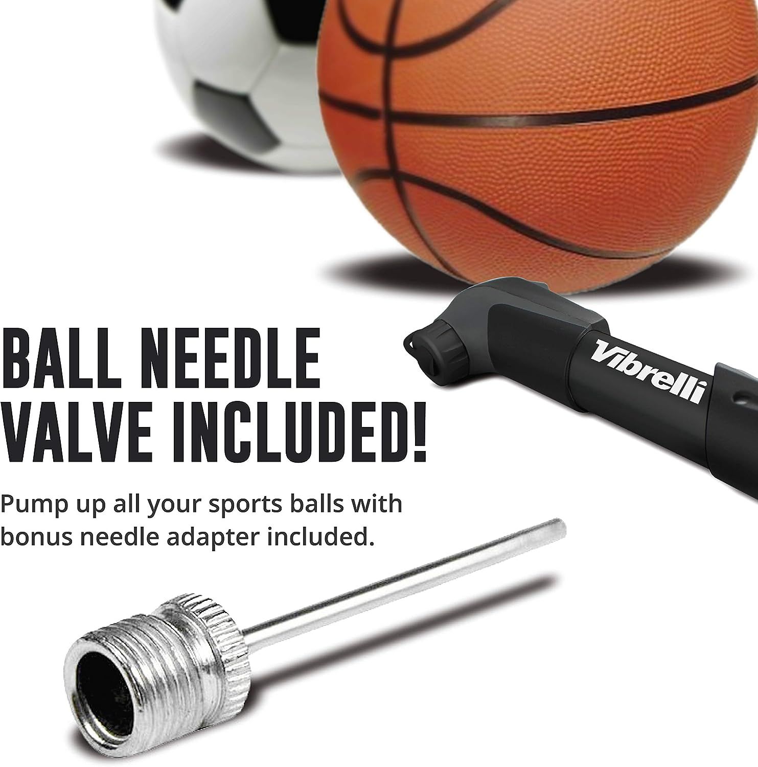 Vibrelli Mini Bike Pump & Glueless Puncture Repair Kit - Fits Presta ...